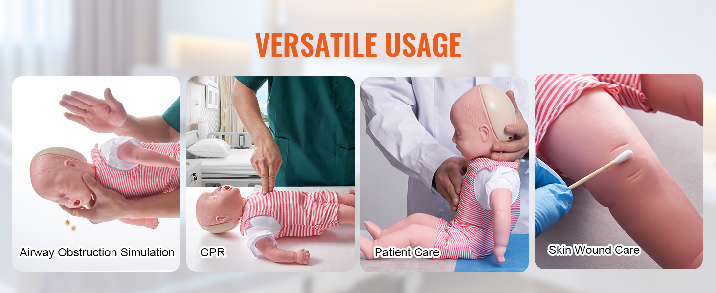 VEVOR Infant CPR Training Manikin, Heimlich Maneuver and ...