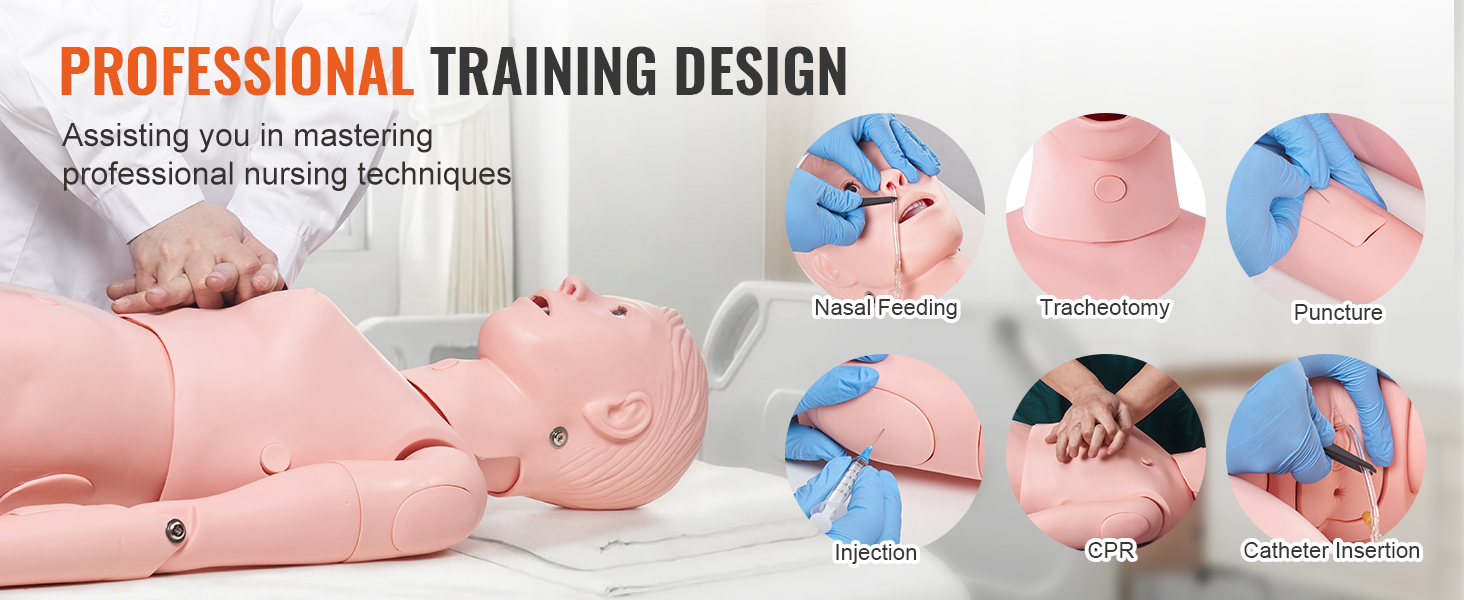 VEVOR Nursing Training Manikin, Female Life Size Demonstration Human ...