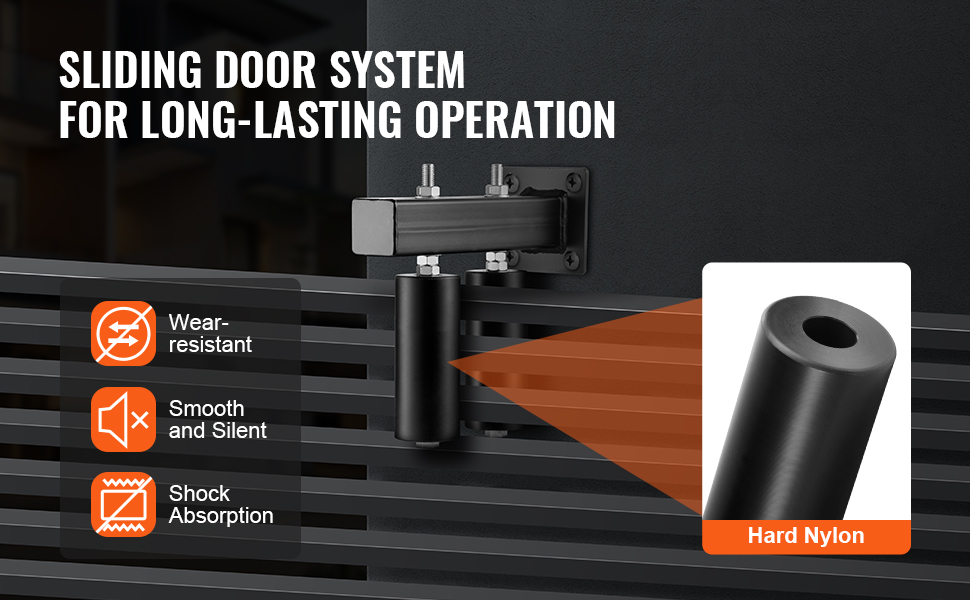 Sliding Gate Kit 6” Rolling Hardware with T-Bracket Adjustable for Door ...
