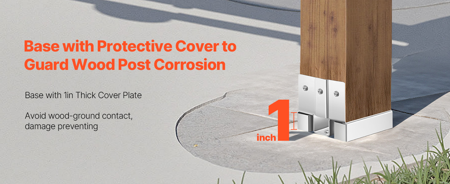 1 Pack 4x4 Post Base Bracket Post Anchor for Concrete Inner Size 3.53x3 ...