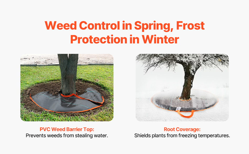 VEVOR Tree Watering Bag/Ring Slow Release, 4 Pack 10 Gallons Self ...