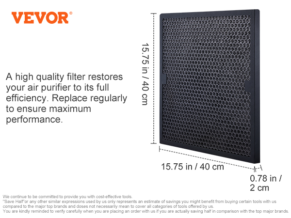VEVOR Active Carbon Filters, 3 Pack, 16'' x 19'' Air Filter Replacement ...