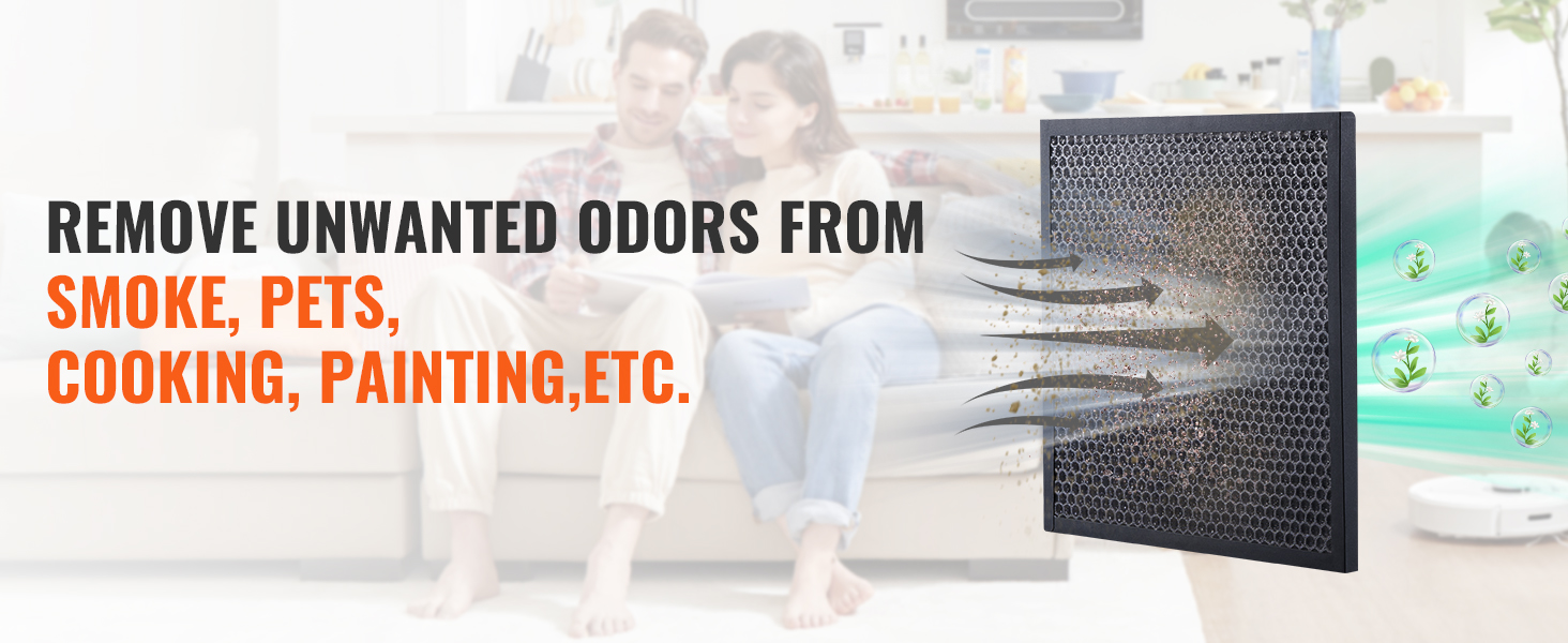 VEVOR Active Carbon Filters, 3 Pack, 16'' x 19'' Air Filter Replacement ...