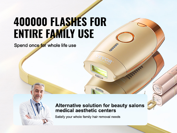 VEVOR IPL Hair Removal, Permanent Hair Removal for Women and Men, Auto ...