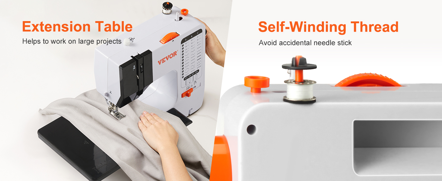 VEVOR Sewing Machine, Portable Sewing Machine for Beginners with 38 ...