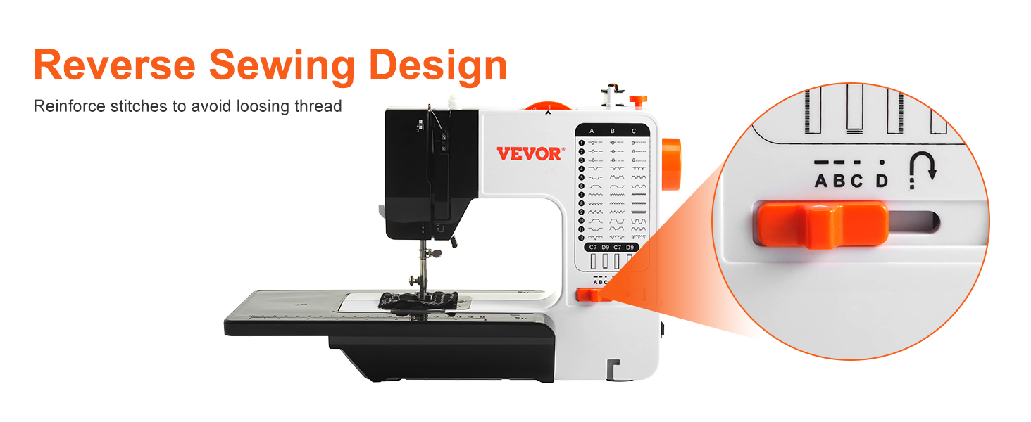 VEVOR Sewing Machine, Portable Sewing Machine for Beginners with 38 ...