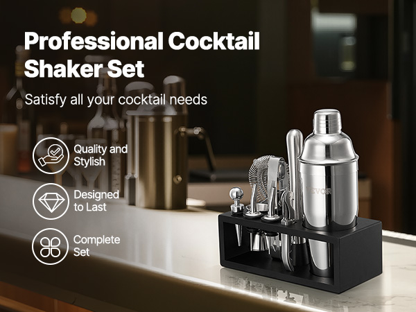 Cocktail Shaker Set 13 Pcs Bar Tool Set Stainless Steel Bartender Kit ...