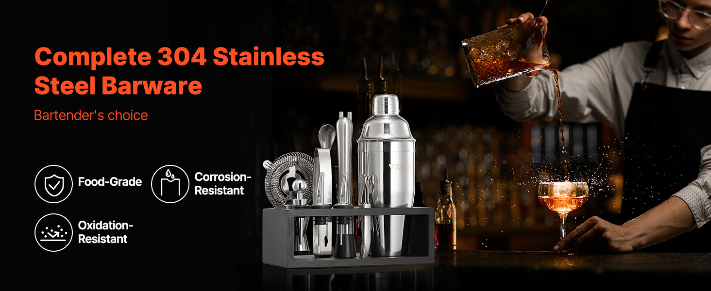 Cocktail Shaker Set 13 Pcs Bar Tool Set Stainless Steel Bartender Kit ...