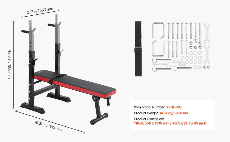 Weight Bench Sit up Bench for Home Gym Strength Training Adjustable ...