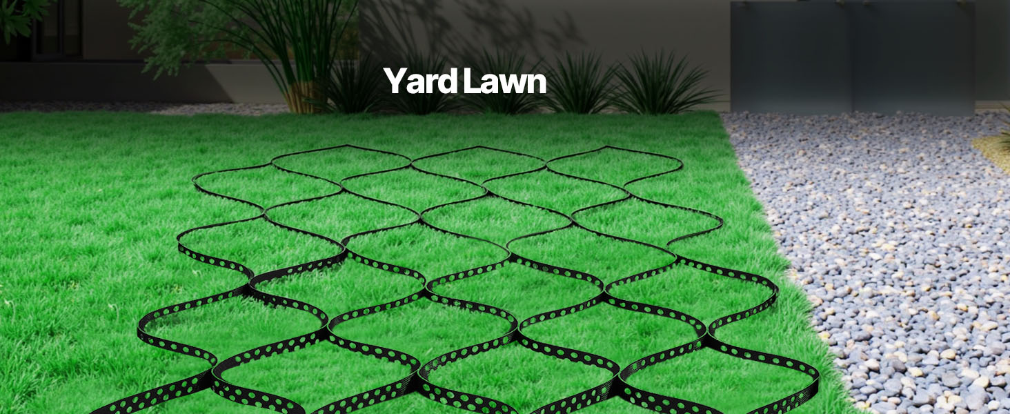Ground Grid 2-Inch Depth Geocell Grid 32.81x9.84 FT / 10000x3000 mm for ...