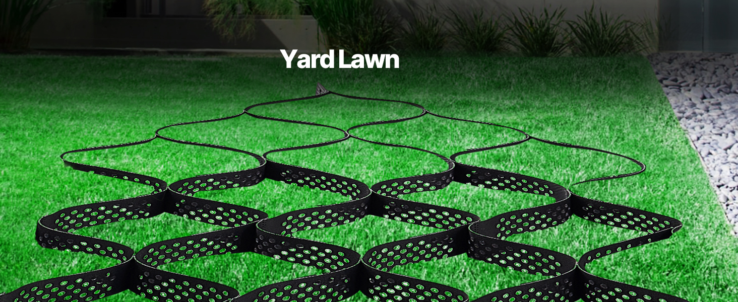 Ground Grid 4-Inch Depth Geocell Grid 17.06x8.86 FT / 5200x2700 mm for ...