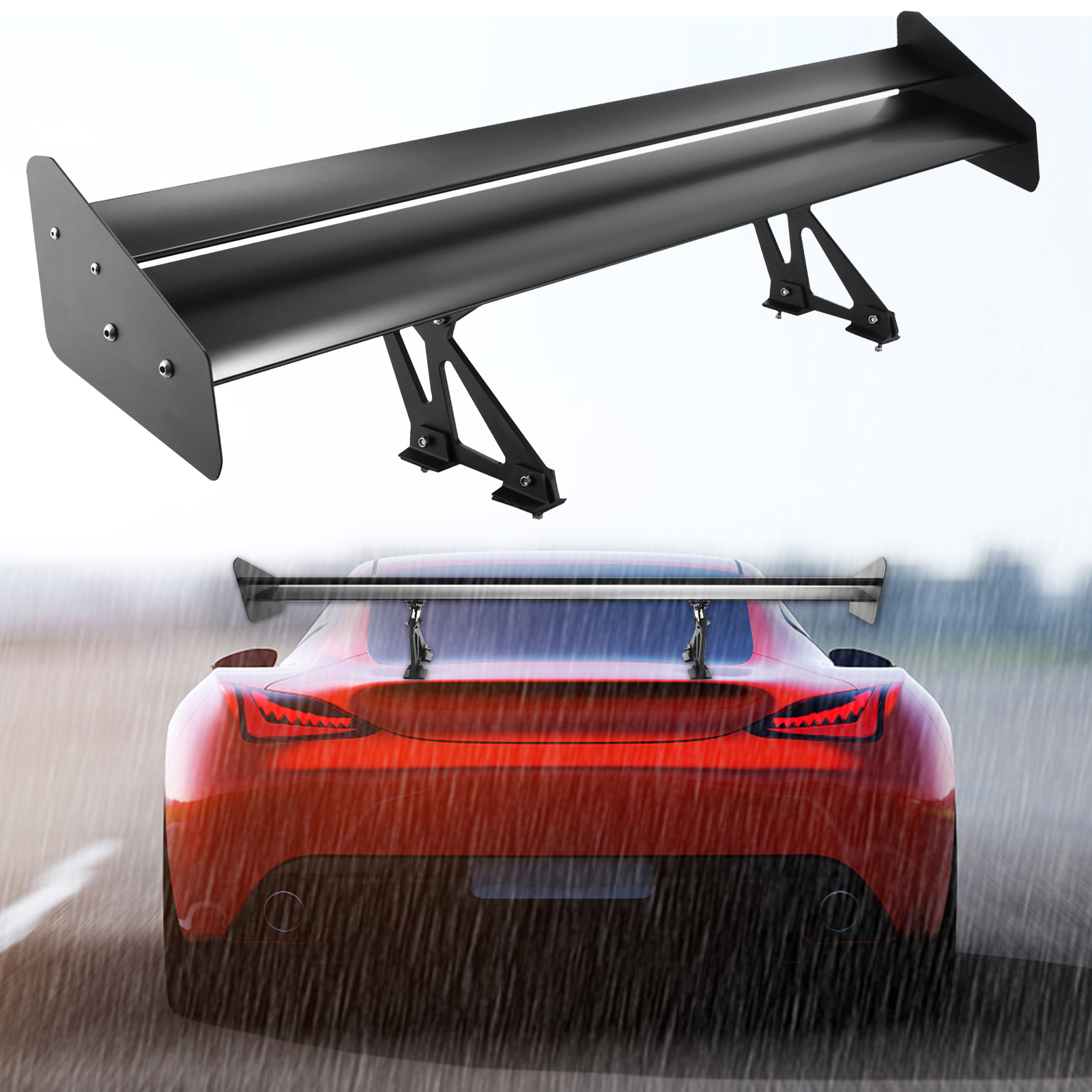 VEVOR Double Deck GT Wing Spoiler 53 inch Universal Lightweight ...