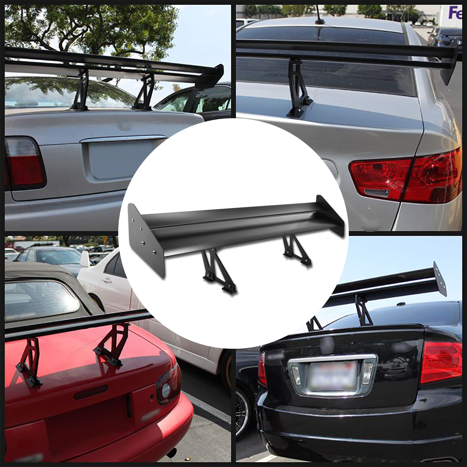 VEVOR Double Deck GT Wing Spoiler 53 inch Universal Lightweight ...
