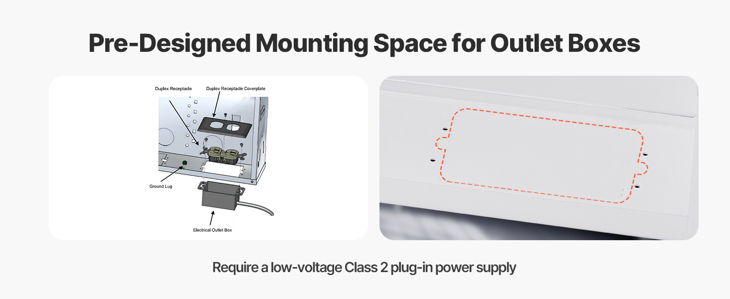 VEVOR Structured Media Enclosure 14 in Recessed in-Wall TV Media Box ...