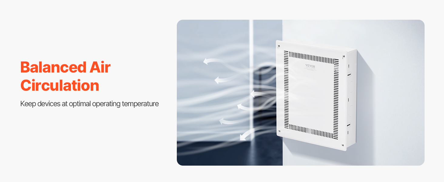 VEVOR Structured Media Enclosure 17 in Recessed in-Wall TV Media Box ...
