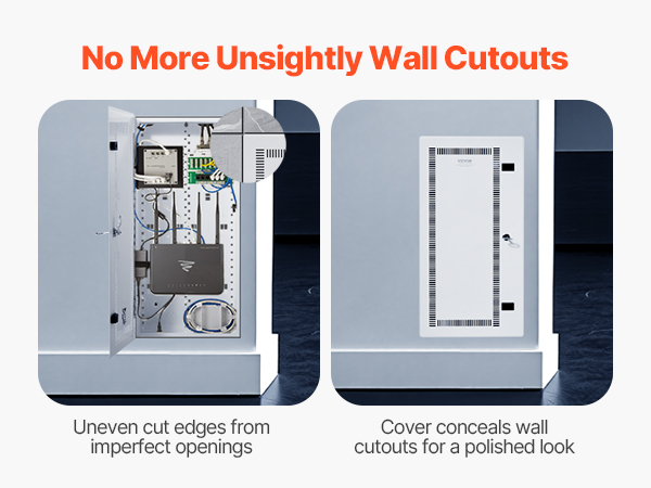 Structured Media Center Enclosure 28 in with Vented Hinged Door Cable ...