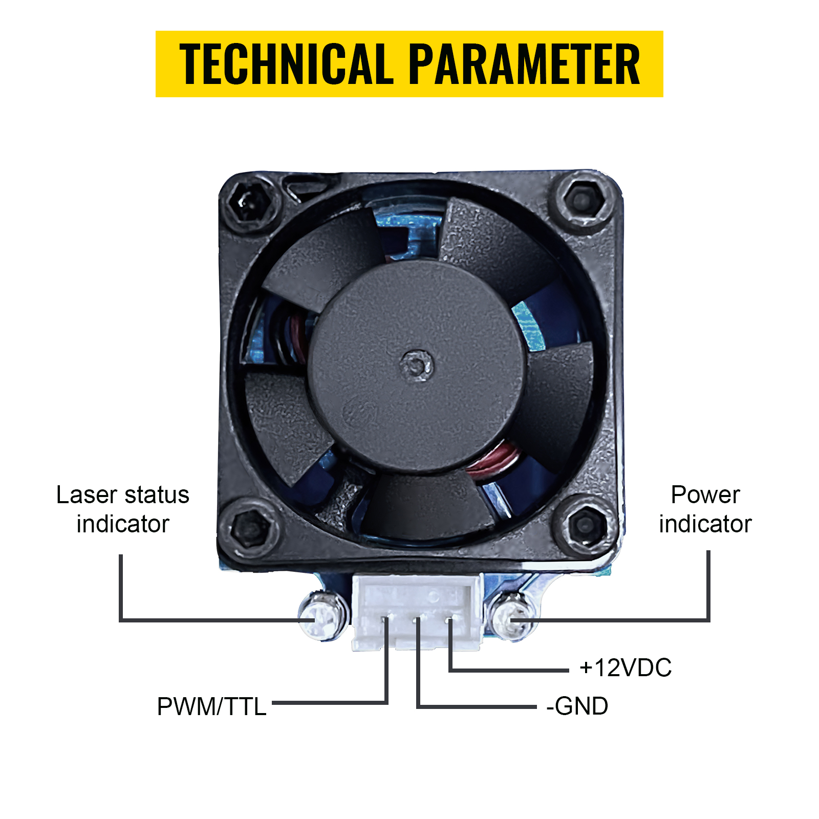 VEVOR Laser Module 5.5w CNC Laser Module 450nm 12V Laser Wavelength ...
