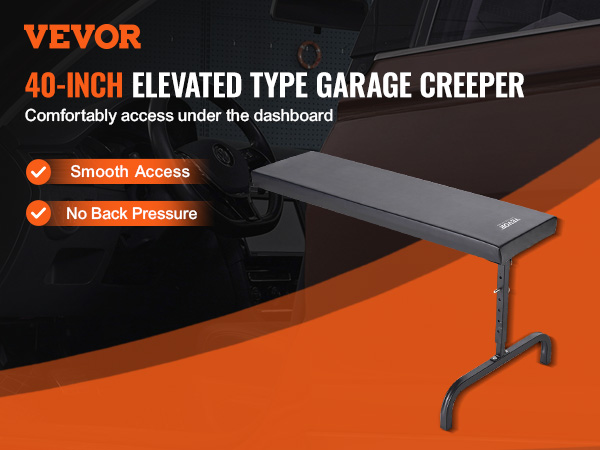 VEVOR 40 in Under Dash Creeper 330 lbs Rolling Garage Creeper Height ...