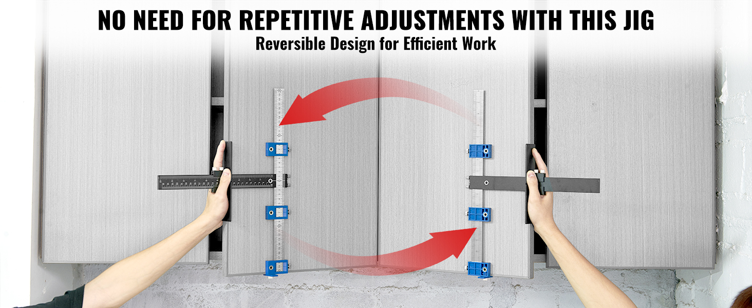 VEVOR Cabinet Hardware Jig, Aluminum Alloy and Stainless Steel Cabinet ...