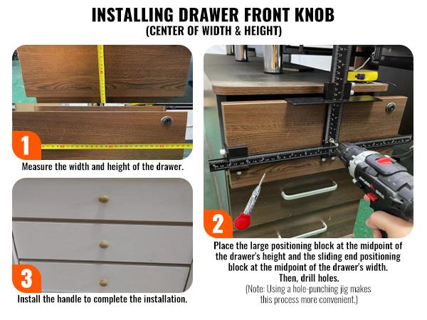 VEVOR Cabinet Hardware Jig, Aluminum Alloy and Stainless Steel Cabinet ...