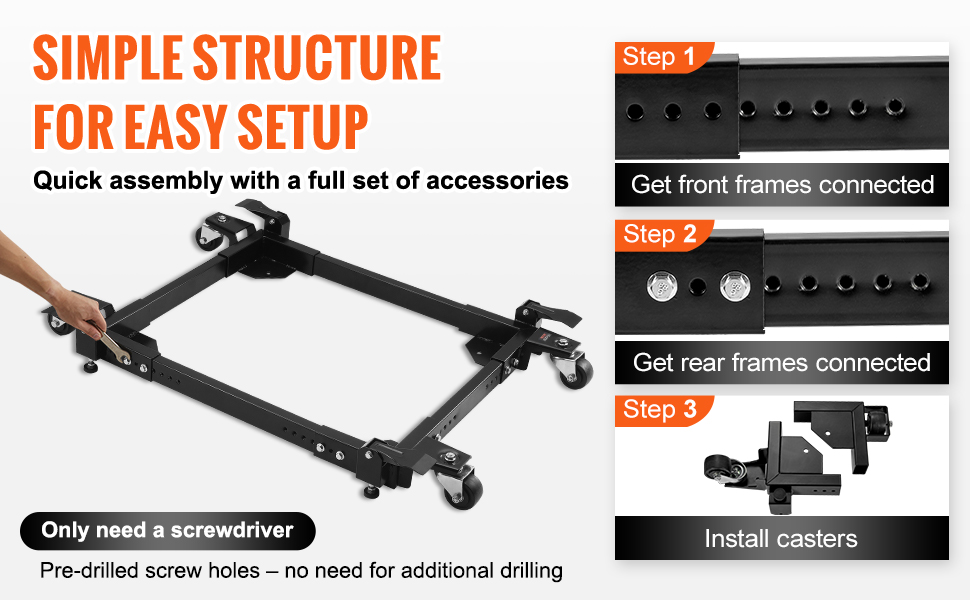 VEVOR Mobile Base Heavy Duty Universal Stand 1500 lb Capacity For Tools Machines | VEVOR US