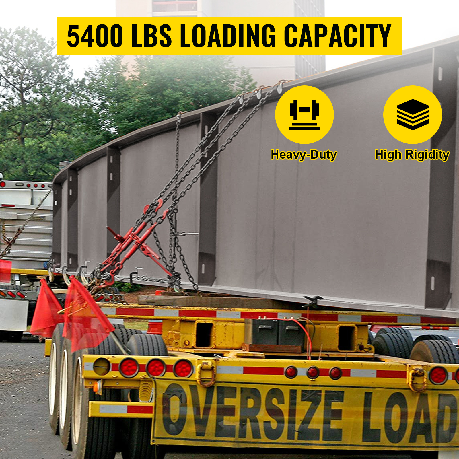 VEVOR Chain Load Binder, 5/16" Tie Down Kit w/ 6600LBS Working Load ...
