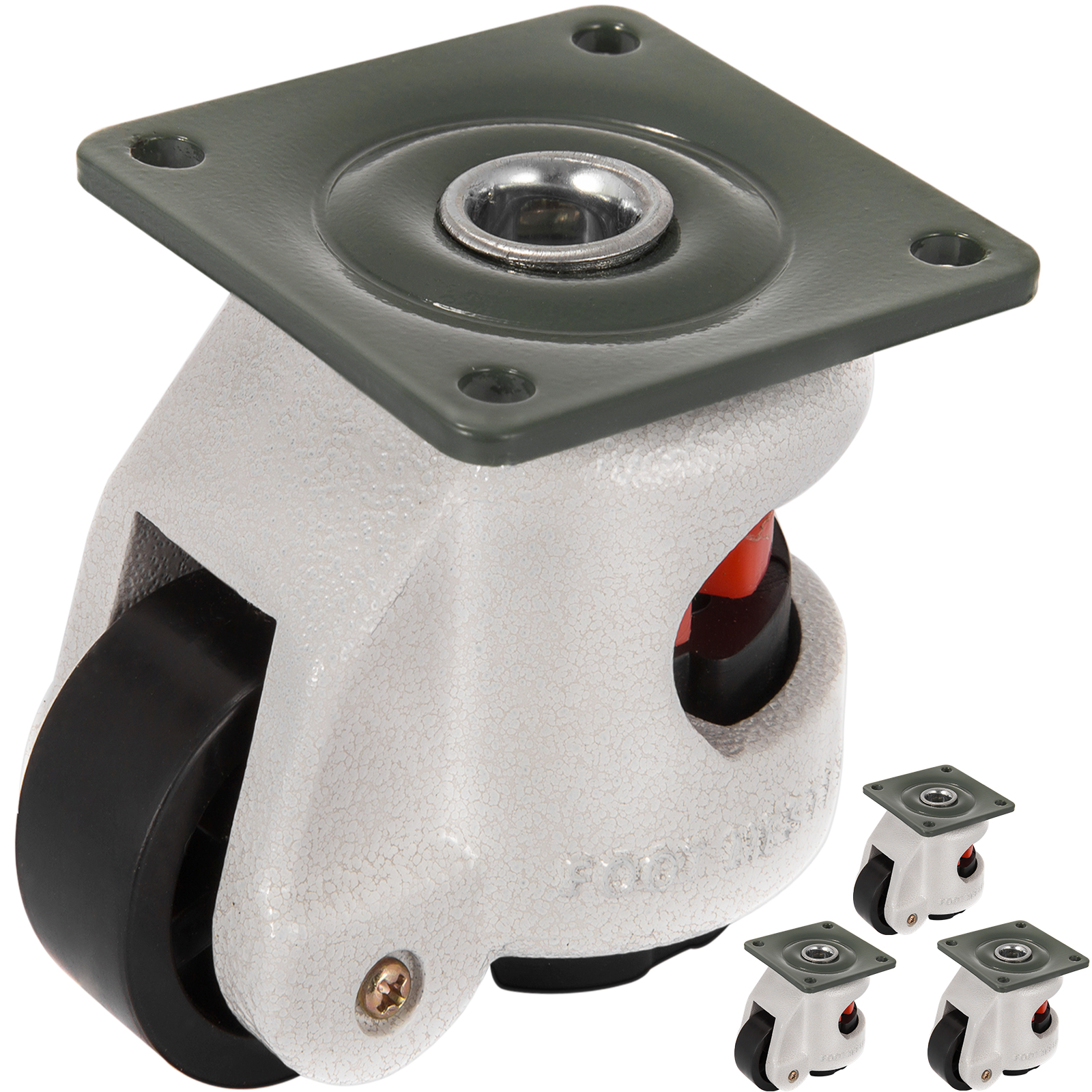 VEVOR 4 Pack Leveling Casters GD-40F Plate Mounted Footmaster Leveling ...
