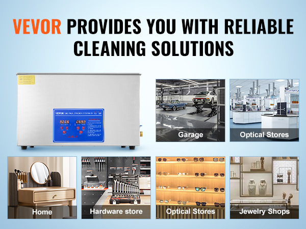 VEVOR Ultrasonic Cleaner 30L Ultrasonic Cleaner for Cleaning Eyeglasses ...