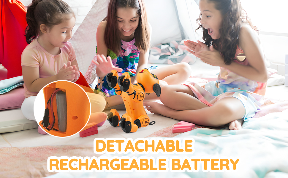 VEVOR RC Robot Dog Toy Talking Dancing Touch & Voice Remote Control ...