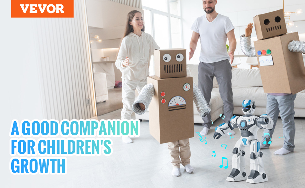 VEVOR RC Robot Toy Talking Dancing Gesture and Voice Remote Control ...