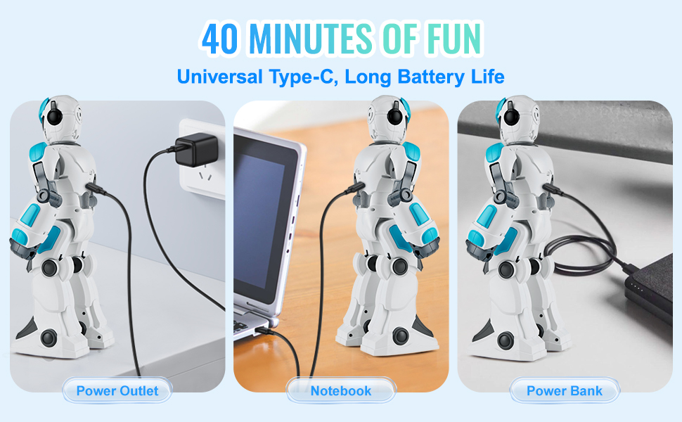 VEVOR RC Robot Toy Talking Dancing Gesture and Voice Remote Control ...