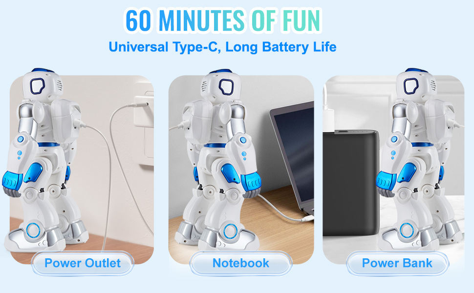 VEVOR RC Robot Toy Talking Dancing Touch Voice APP Remote Control ...