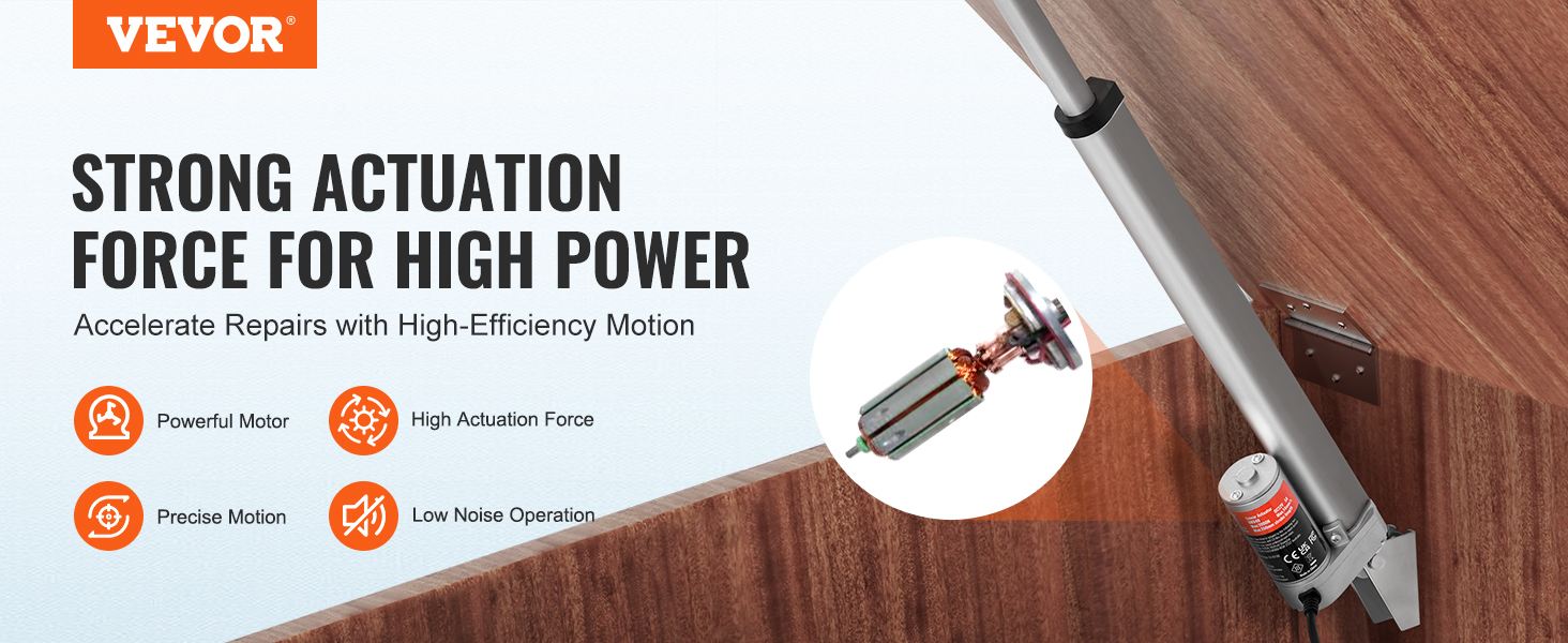 VEVOR Linear Actuator 12V 12 Inch High Load 330lbs/1500N 0.19"/s IP54 ...