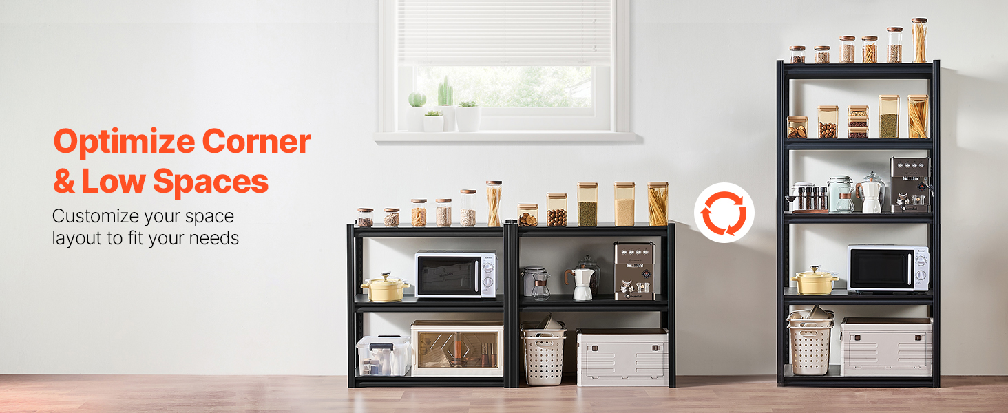 VEVOR Storage Shelves 18" D x 36" W x 72" H 5-tier Garage Storage ...