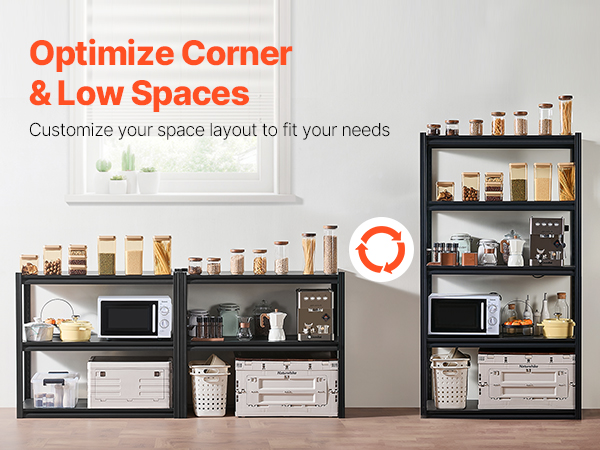 VEVOR Storage Shelves 18" D x 40" W x 72" H 5-tier Garage Storage ...
