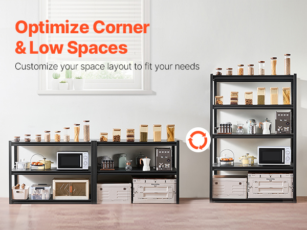 Storage Shelves 24" D x 48" W x 72" H 5-tier Garage Storage Shelving ...