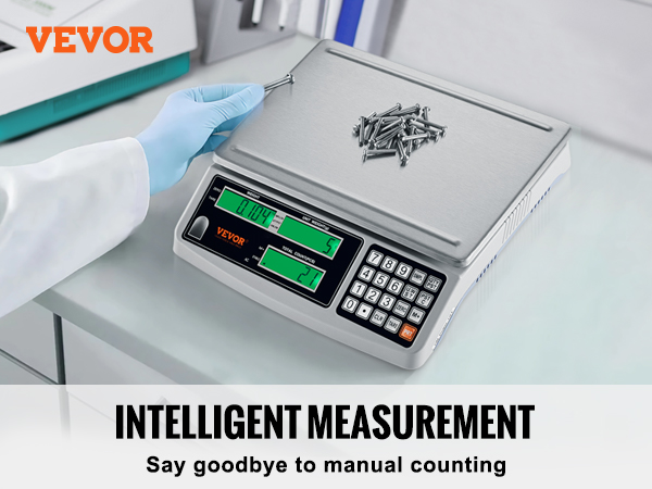 VEVOR Industrial Counting Scale, 15 kg x 0.5 g, Digital Scale for Parts ...