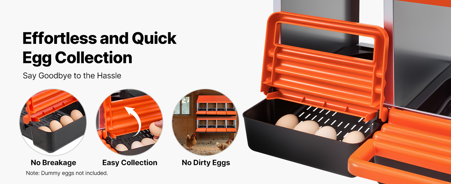 VEVOR 4-Compartment Chicken Nest Box Mental Box with Inclined Nesting ...