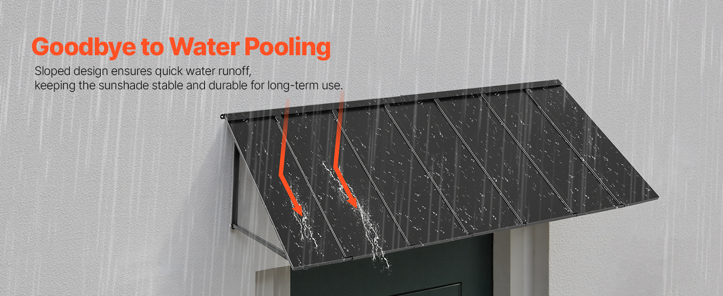 Window Awning Door Canopy 80x36 in Outdoor Steel Front Door Awnings ...
