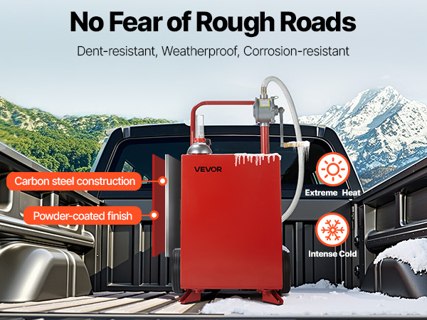 VEVOR 20 Gallon Fuel Caddy Gasoline & Diesel Fuel Tank with Manual Pump ...