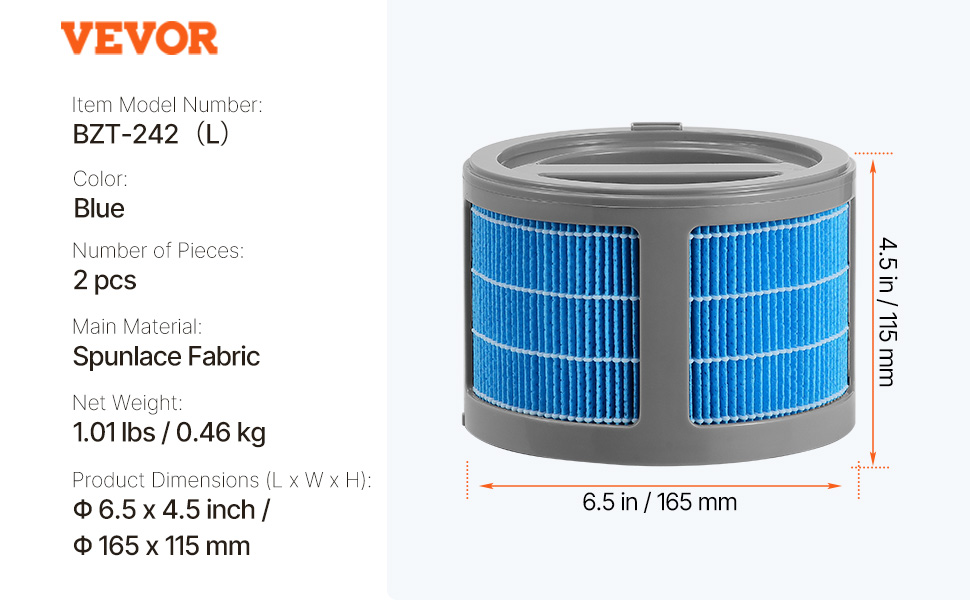 VEVOR Evaporative Humidifier Replacement Filter 2-Pack for 10L/2.64G ...
