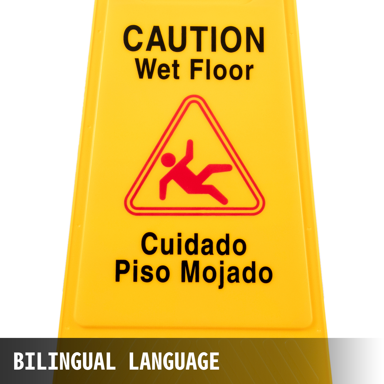 VEVOR 16 Pack Wet Floor Sign, 25" Caution Signs Wet Floor, Fold-Out Wet ...
