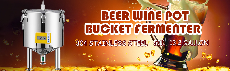 VEVOR 14 Gallon Stainless Steel Brew Fermenter Home Brewing Brew Bucket ...