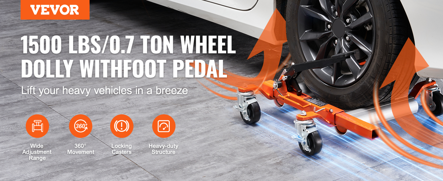 VEVOR Wheel Dolly, 1 Piece Wheel Dolly Car Skate, Heavy Duty Vehicle ...