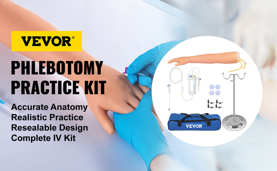 VEVOR 12 PCS Phlebotomy Practice Kit, IV Venipuncture Intravenous ...
