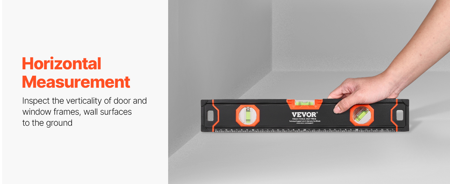 VEVOR 4-Piece Torpedo Level, 48/24/16/10 Inch Box Levels Set ...