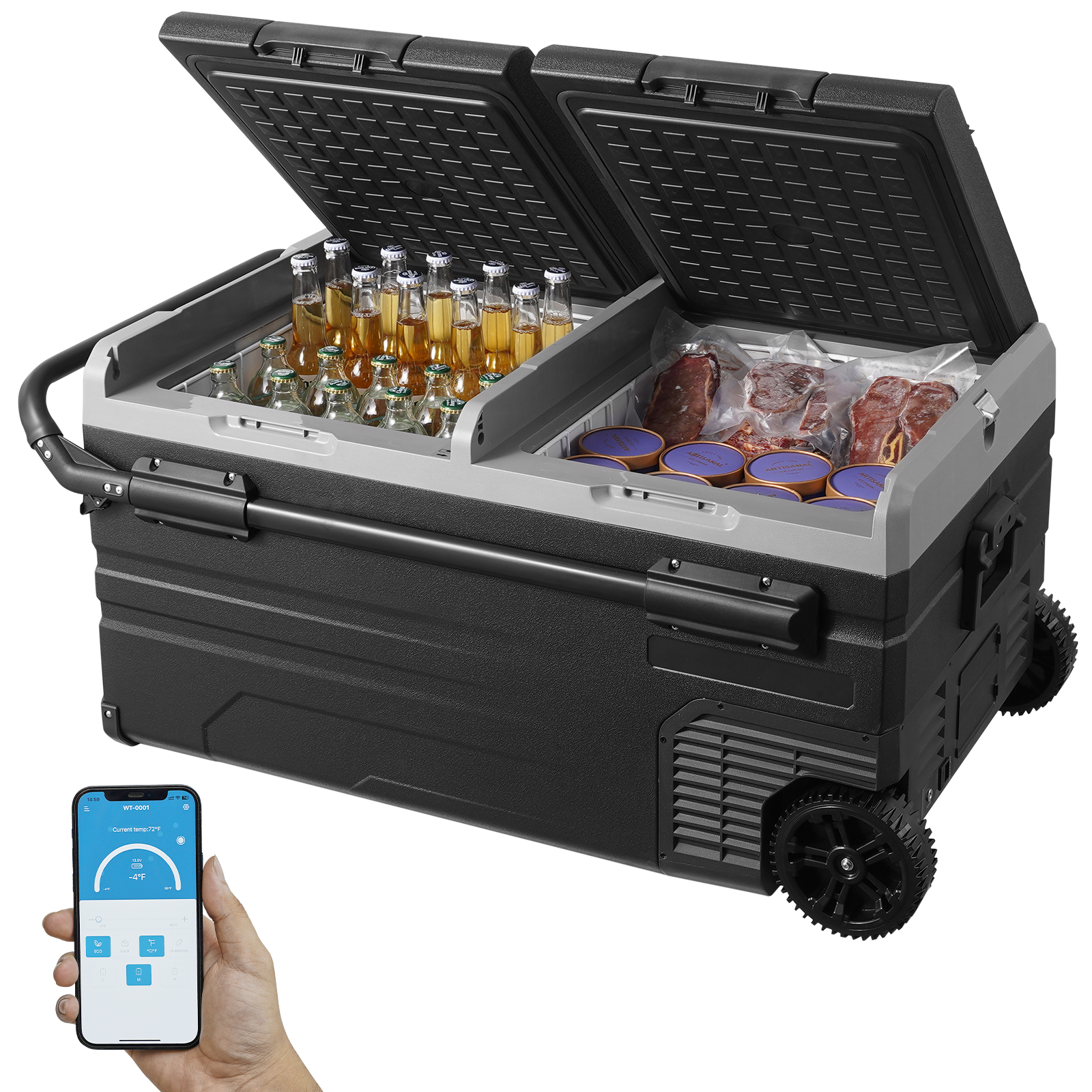 VEVOR Portable Car Freezer, 100 Quart Portable Refrigerator Freezer ...