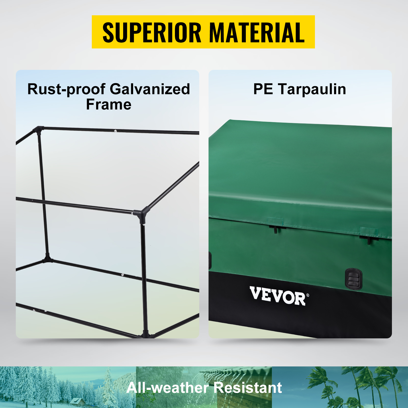 VEVOR Outdoor Storage Box Patio Deck Box 150 Gallon Waterproof PE ...