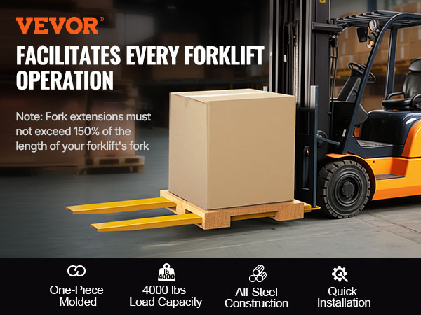 VEVOR Pallet Fork Extensions, 84" Length 5.5" Width, Heavy Duty Carbon ...