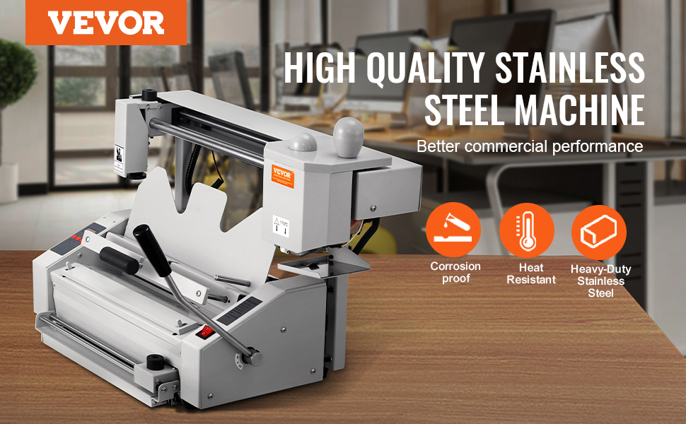VEVOR Thermal Binding Machine, 400 Sheets Capacity Hot Glue Binding ...